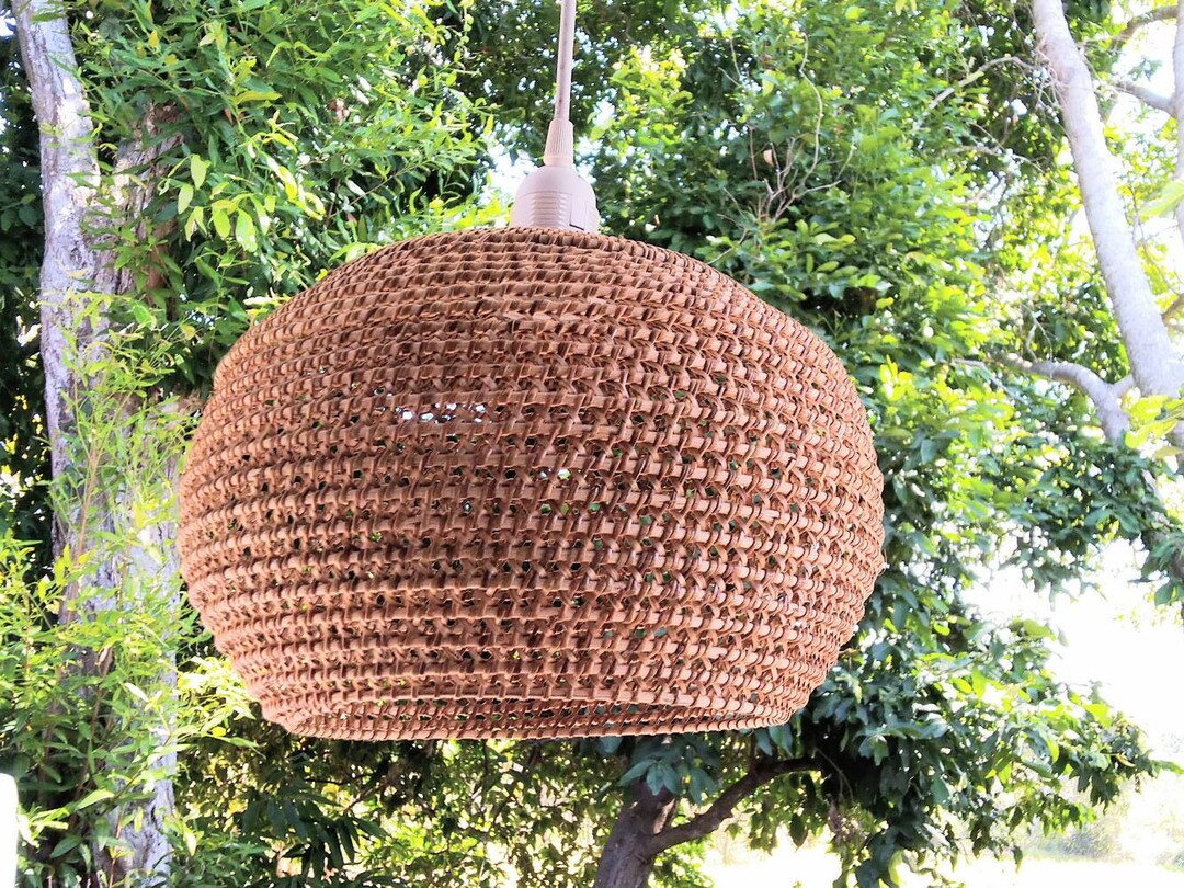 Bali Decor Audrey Rattan Pendant Light Coastal Interior Design - Etsy