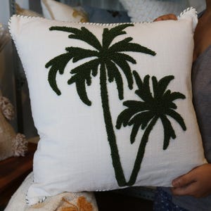 Set of 3 Palm Tree Pillow Covers Green Tropical Cushion Covers - Etsy