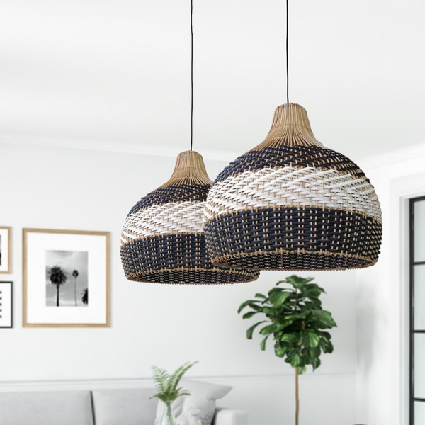 Black Rope Pendant Light - Etsy