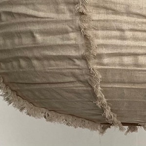 Ecru Linen Cloud Fringe Lantern Lamp Shades - Etsy