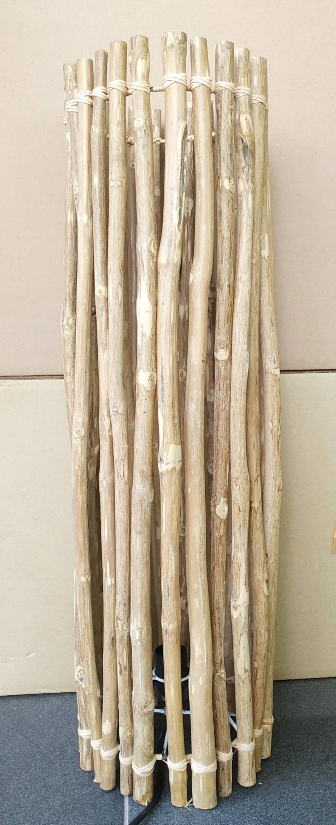 Rustic Wooden Stick Floor Lamp Beach House Home Farmhouse Coastal ...