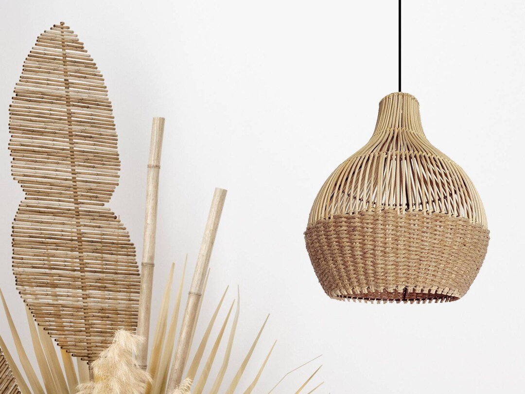 Shakira Woven Rattan Pendant Light Special Listing - Etsy