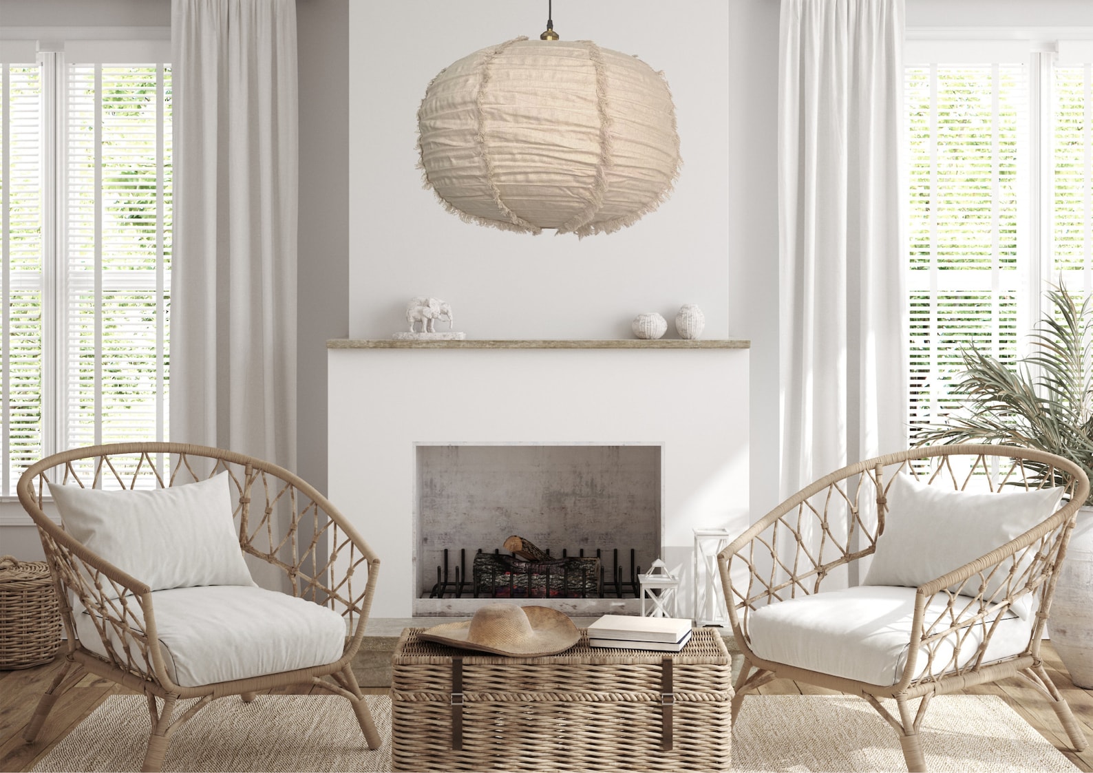 Ecru Linen Cloud Fringe Lantern Lamp Shades - Etsy