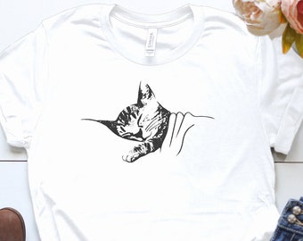 Cute cat shirt | Etsy