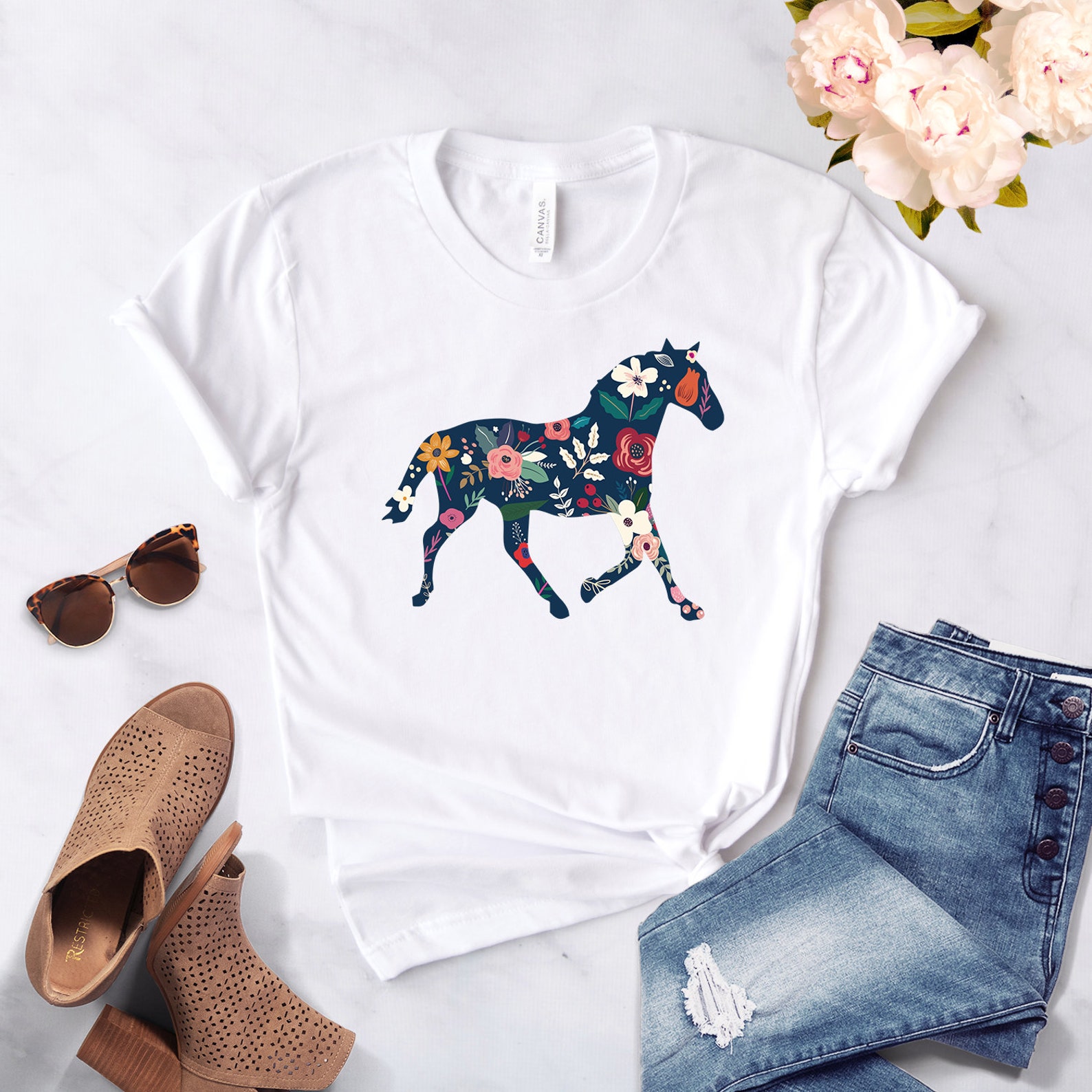 Horse Tshirt Horse Gift Equestrian Gifts Equestrian | Etsy