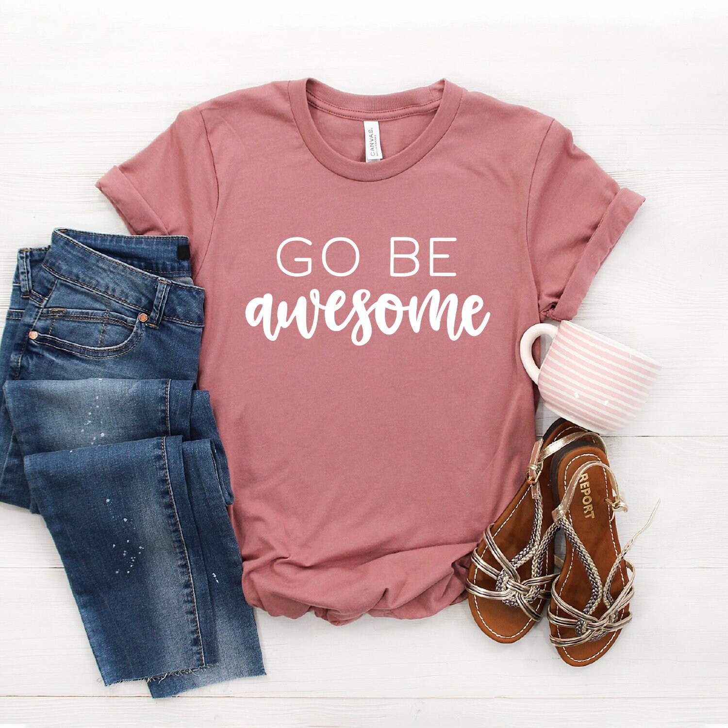 Go Be Awesome Shirt Inspiration Shirt Inspirational Shirt | Etsy
