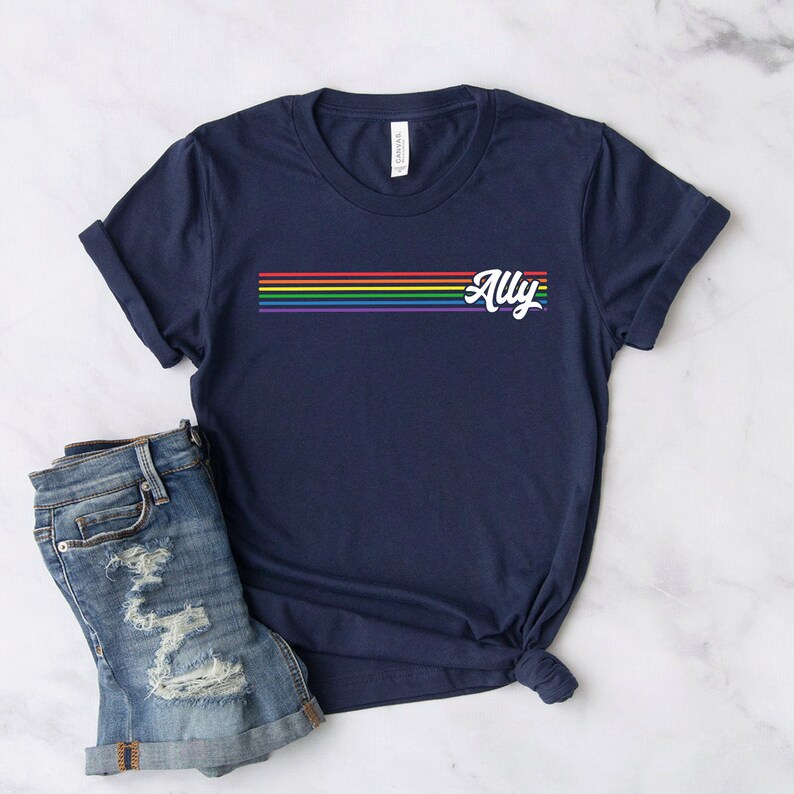 Lgbt Ally Shirt Pride Shirt for Ally Rainbow Shirt Pride - Etsy
