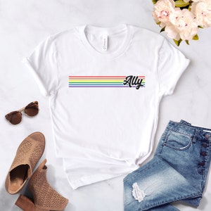 Lgbt Ally Shirt Pride Shirt for Ally Rainbow Shirt Pride Month Gift ...