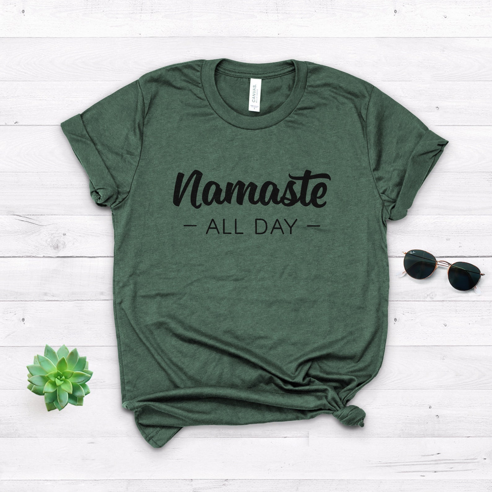 Namaste Shirt Yoga Shirt Namaste All Day Good Vibes - Etsy