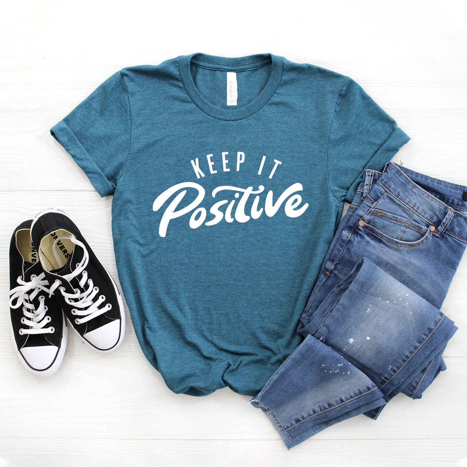 Positive Shirt Keep It Positive T-shirt Positivity Shirt - Etsy