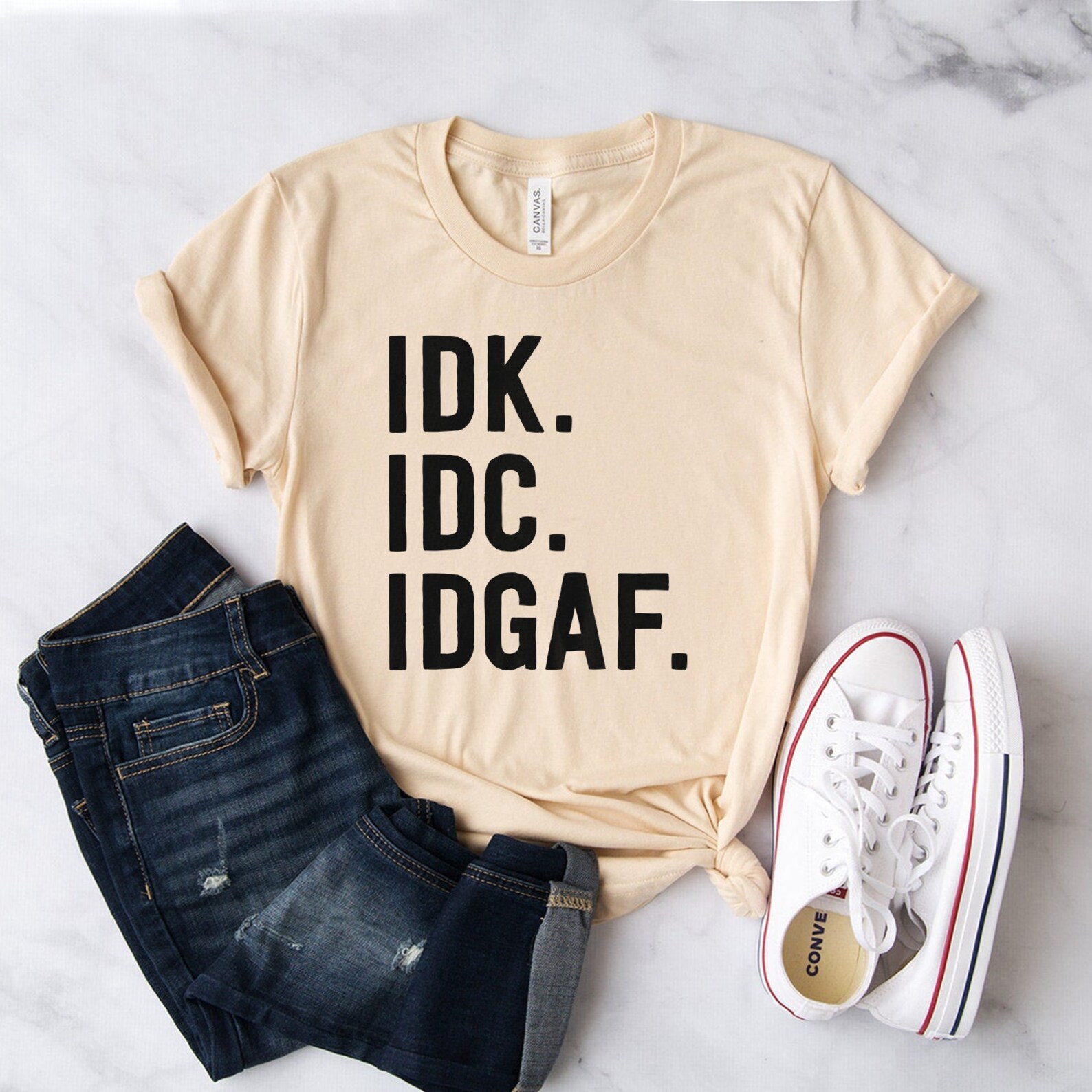 IDK IDC IDGAF Shirt Funny Tshirts Idgaf Shirt Internet | Etsy
