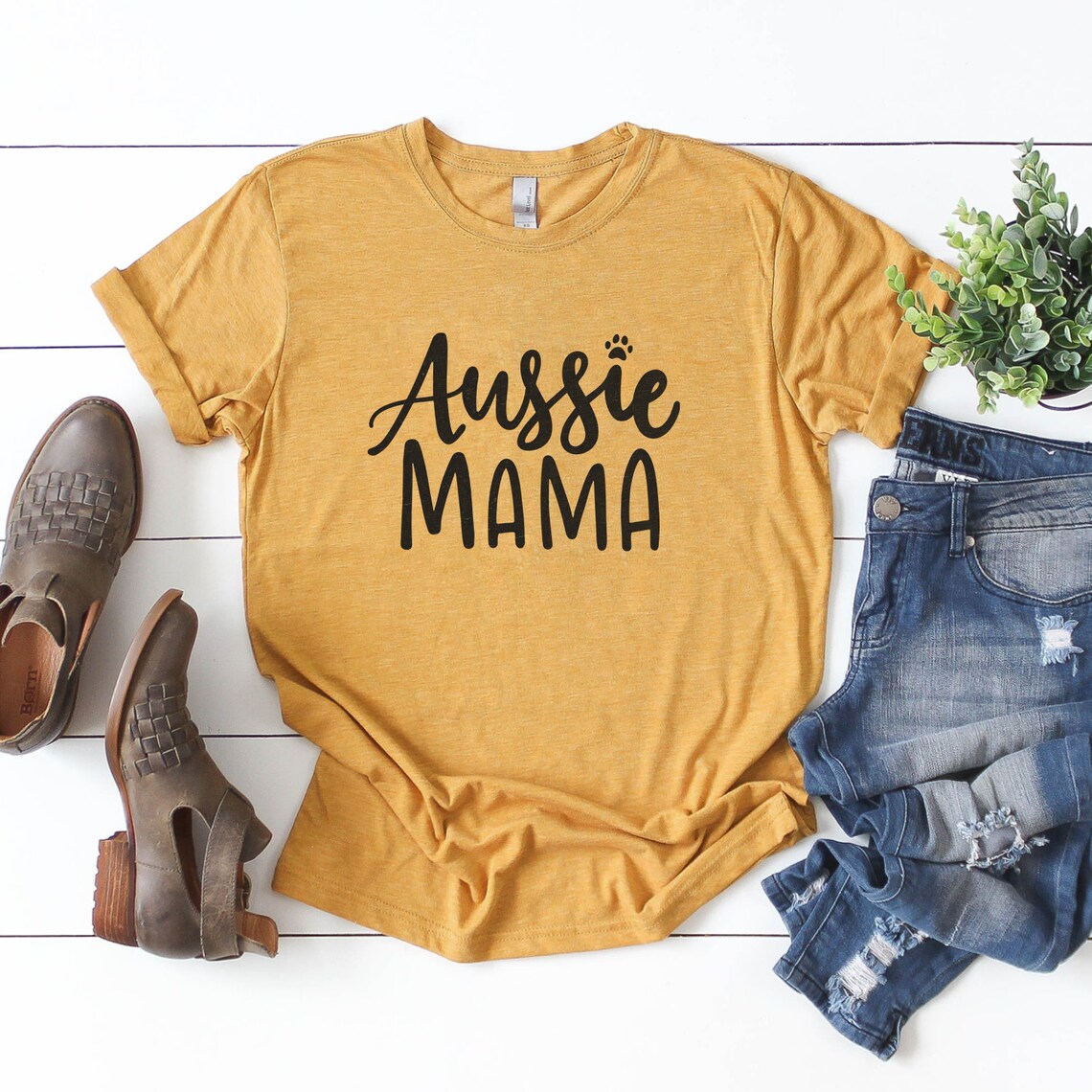 Aussie Mama T-Shirt Australian Shepherd Gift Dog Mom | Etsy