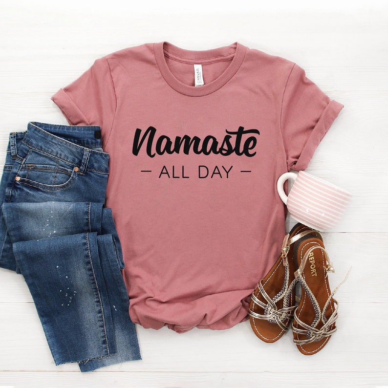 Namaste Shirt Yoga Shirt Namaste All Day Good Vibes - Etsy