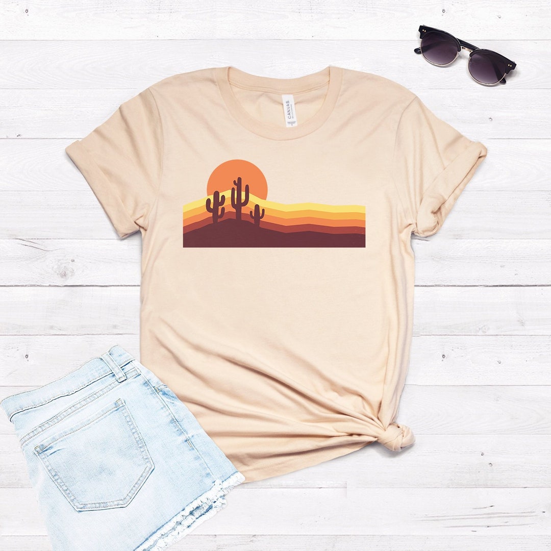 70s Desert Shirt Bohemian Tshirt Retro Shirt Graphic Tee Vintage 70's ...