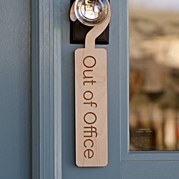 Out of Office Door Sign - Etsy