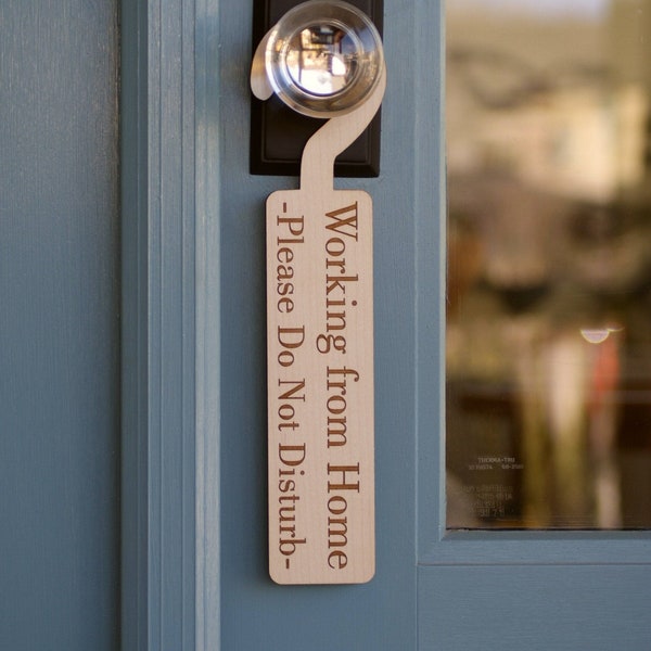 Working From Home Door Sign - Etsy