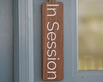 In Session Door Hanger Sign Hard Maple or Walnut Wood - Etsy