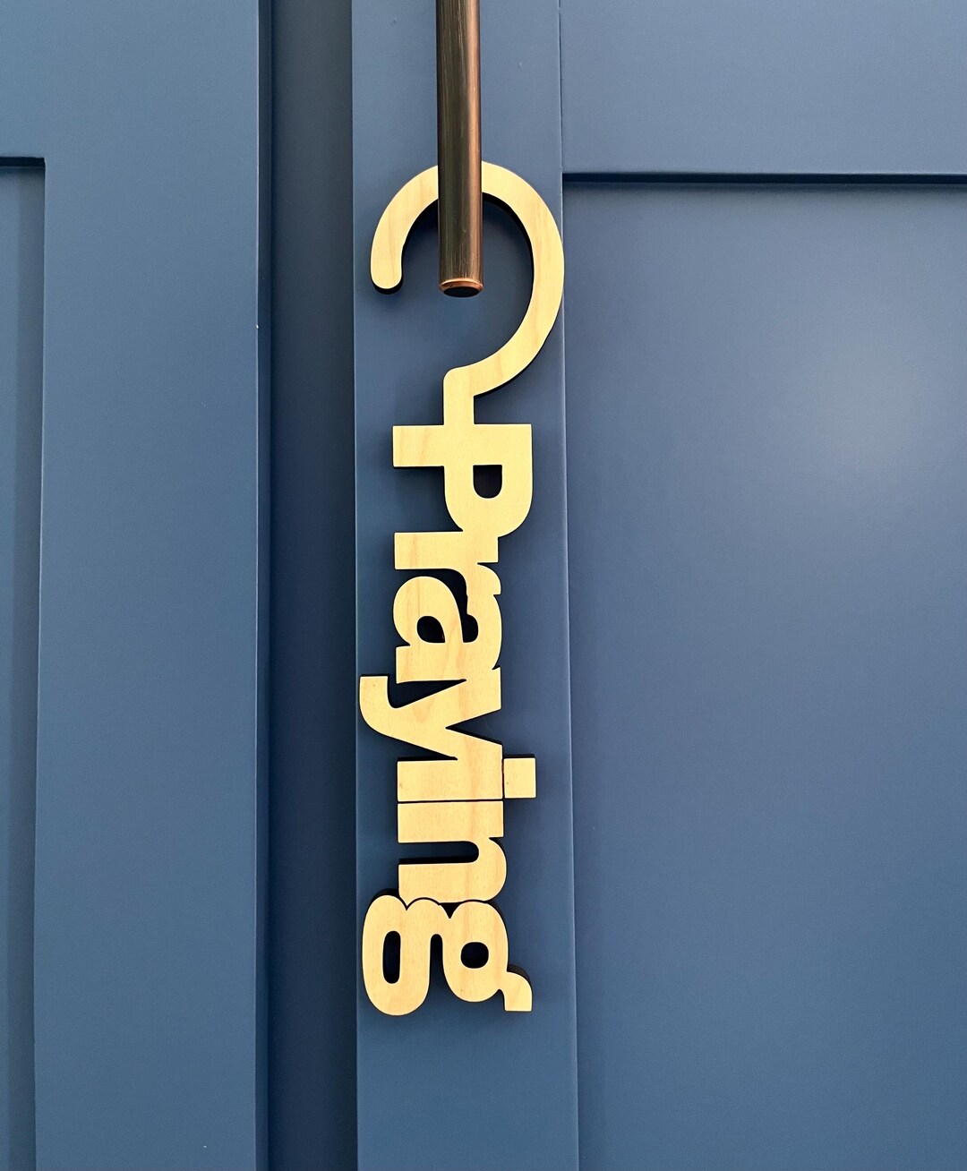 Praying Door Hanger Sign - Hard Maple or Walnut Wood, Sign - Etsy