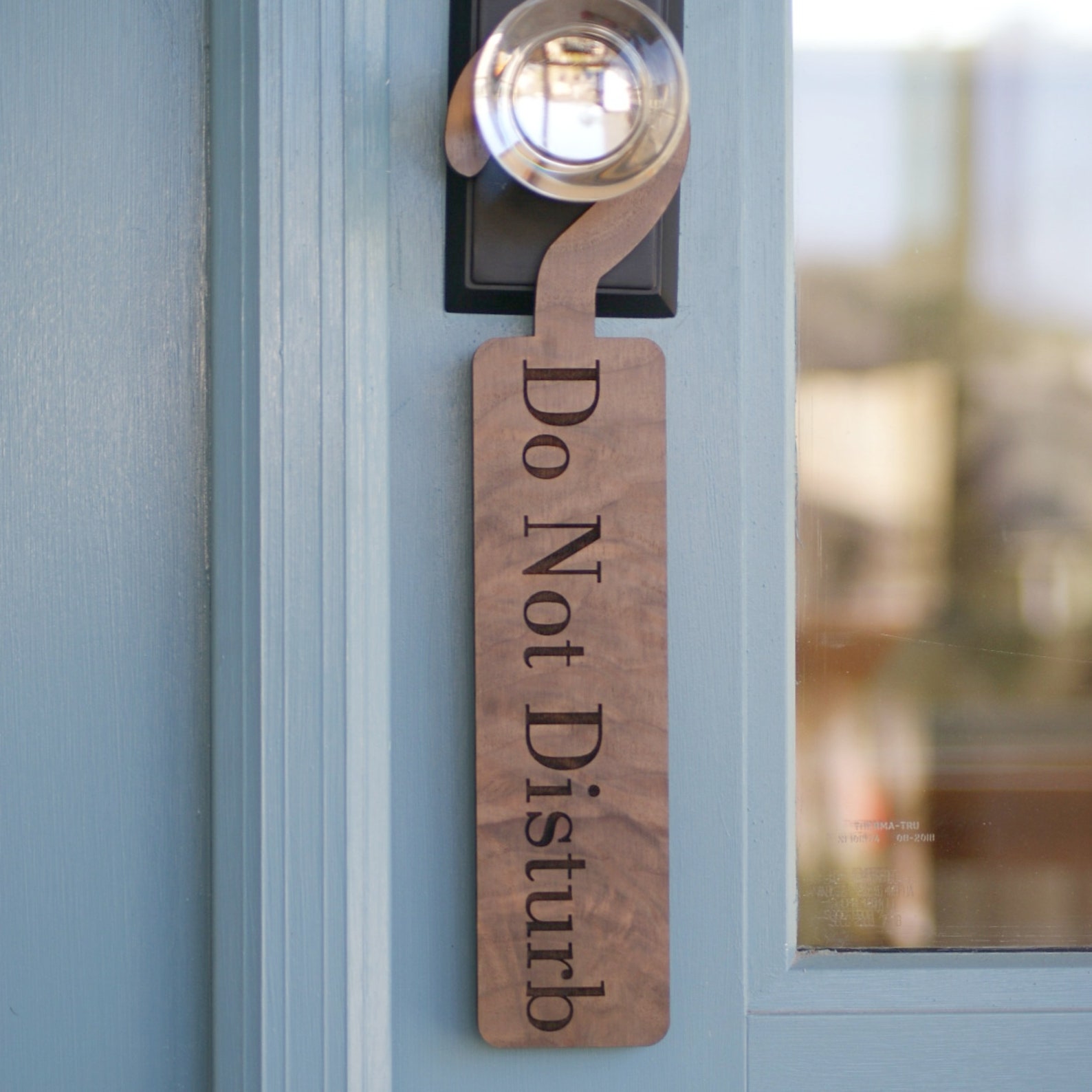 Do Not Disturb Door Hanger Hard Maple Or Walnut Wood Etsy