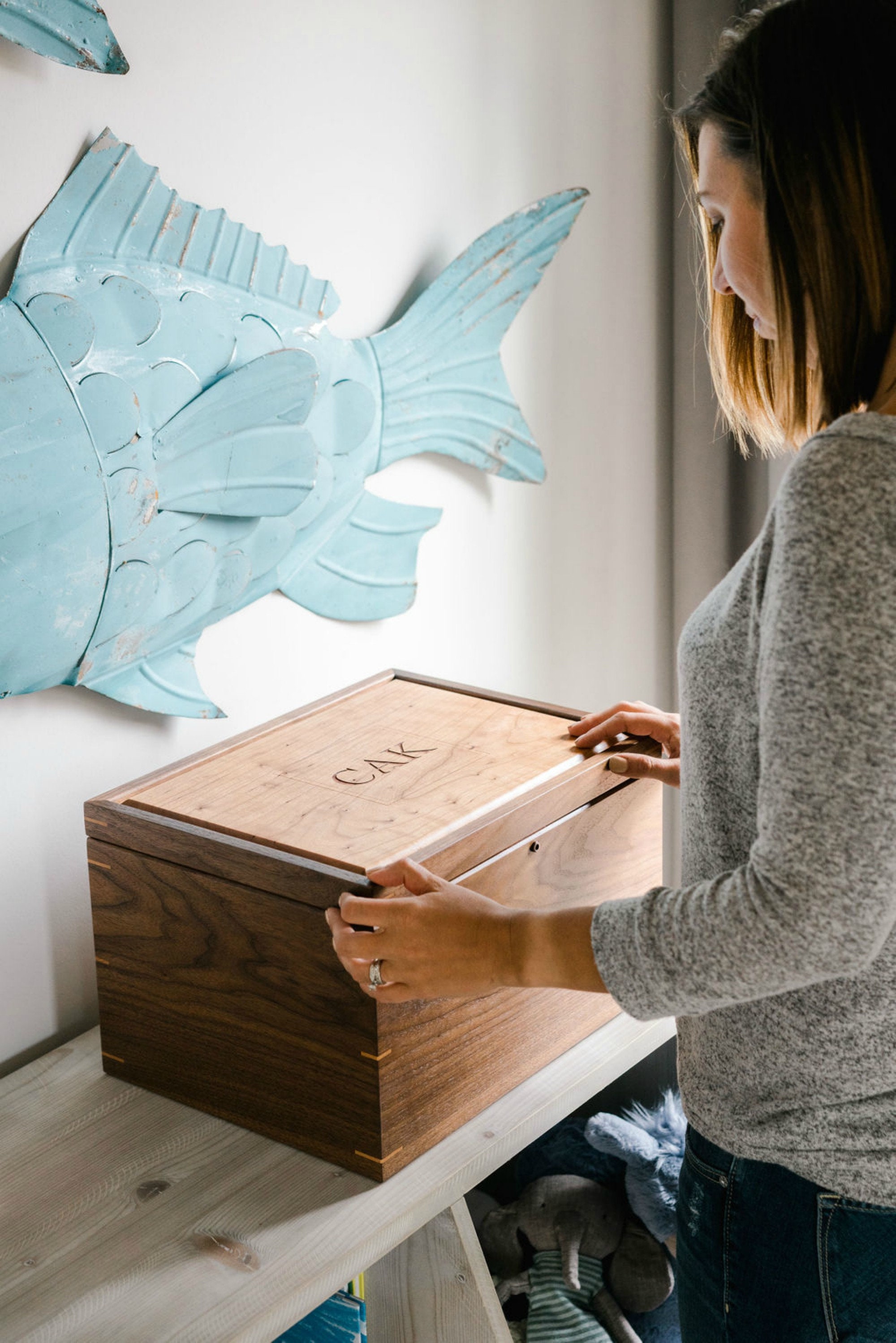 Extra Large Keepsake Memory Box Personalized Walnut With - Etsy Canada
