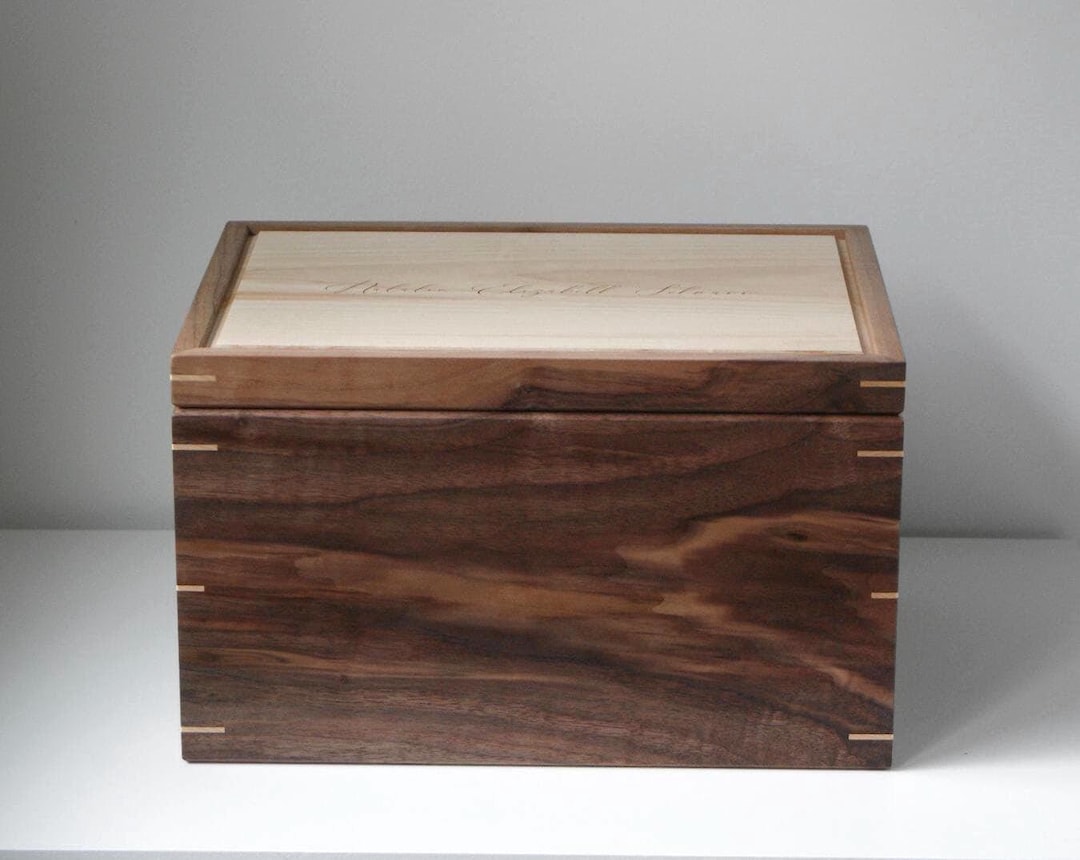 Extra Large Keepsake Box, Personalized Walnut and Hard Maple Legacy ...