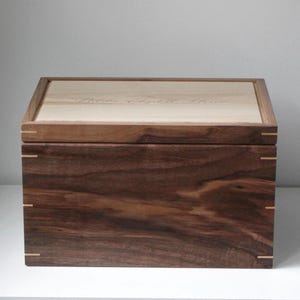 Extra Large Keepsake Box, Personalized Walnut and Hard Maple Legacy ...