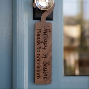 Therapy in Session, Please Do Not Disturb, Door Hanger Sign - Hard ...
