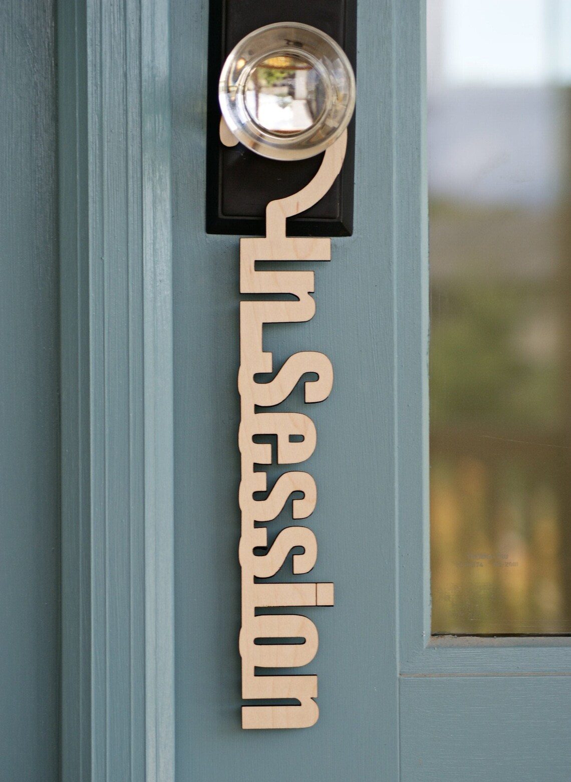 In Session Door Hanger Sign Hard Maple or Walnut Wood | Etsy Canada