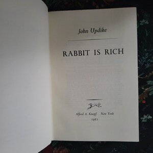 Rabbit is Rich by John Updike, 1981 - Etsy