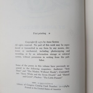 Transformations by Anne Sexton, 1971 - Etsy