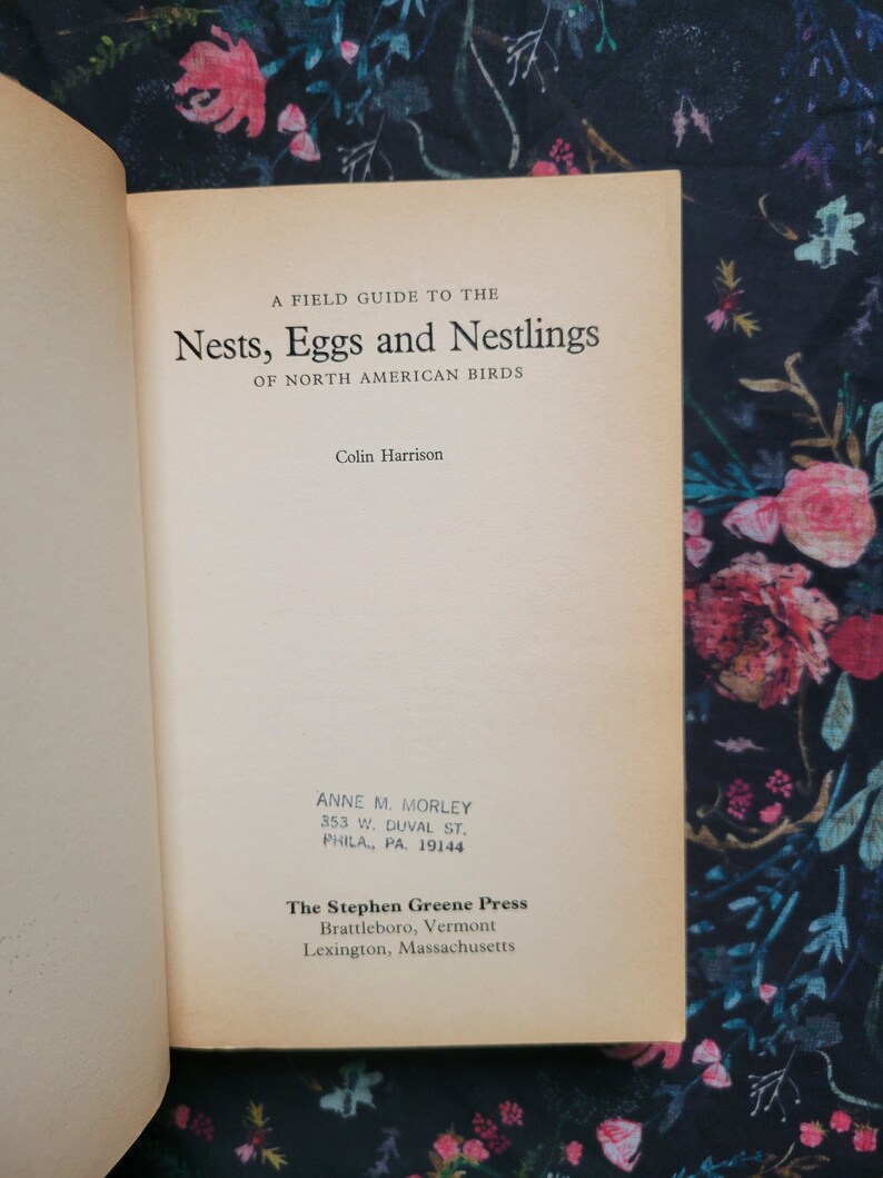Vintage Bird Nesting Guide, Colin Harrison, 1987 - Etsy