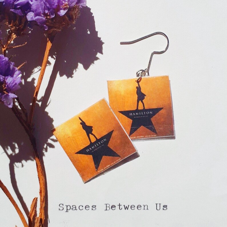 Hamilton musical / hamilton earrings / hamilton vinyl earrings | Etsy