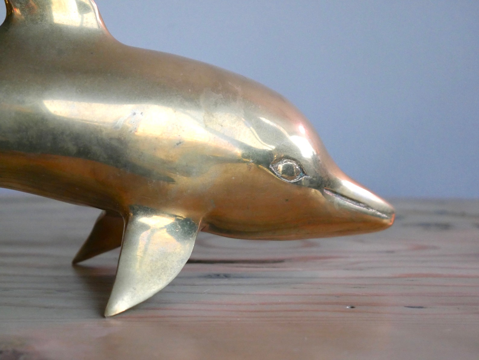 Vintage Brass Dolphins Set of Three Dolphins Brass Figurines Home Decor ...
