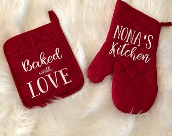 Personalized oven mitts | Etsy