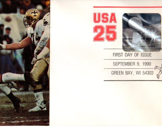 Football Hologram Stamp Envelope Philatelic FDC 1990 25 Cent Hologram ...