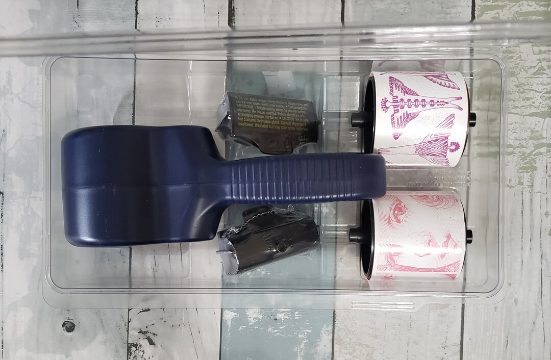 Stamping Lot of TWO Jumbo Rollagraph Stamp Wheels, One Jumbo Rollagraph ...