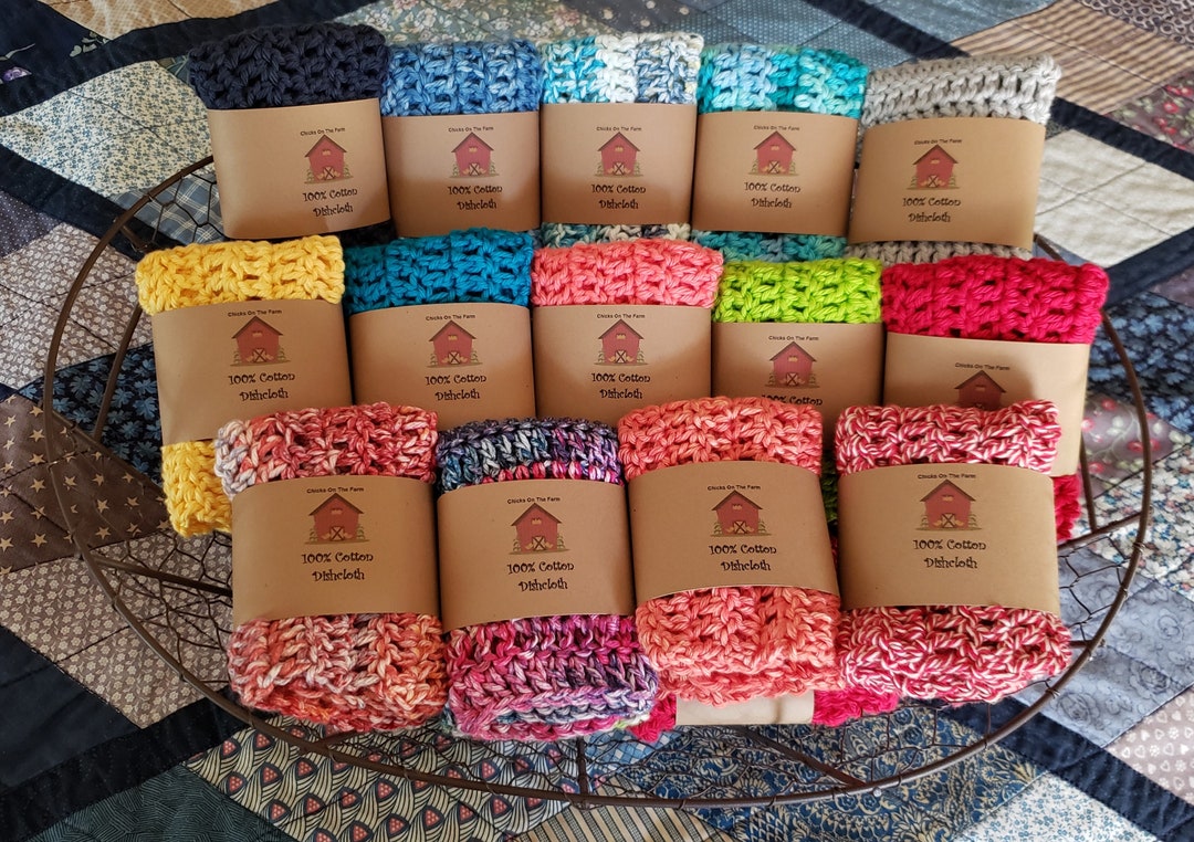 100% Cotton Dishcloth / Washcloth Super Soft 8 in X 8 in Solids and ...