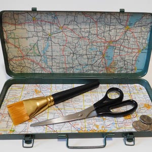 Map Case/map Box Upcycled/repurposed Socket Set Metal Carrying Case W ...