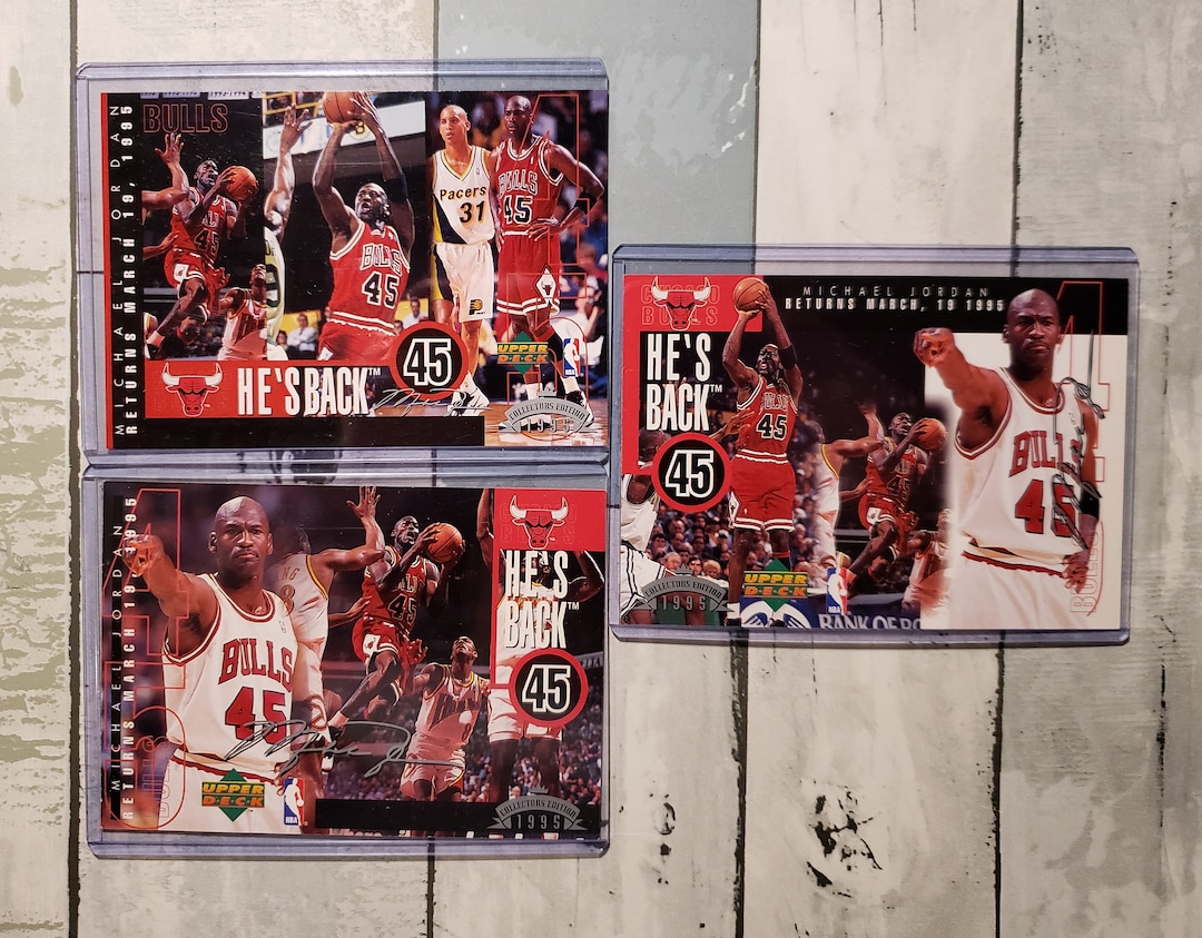 CHOICE of 3 Different Vintage Michael Jordan HES BACK 45 March 19, 1995 ...
