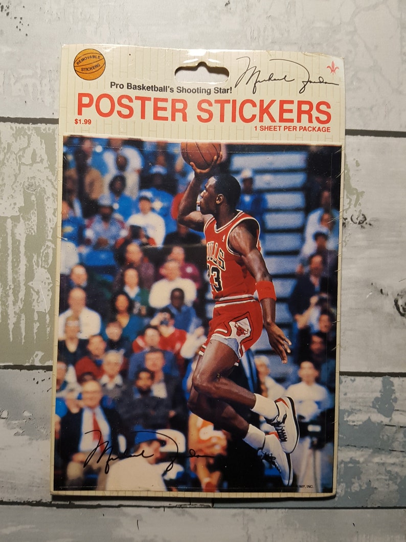 Vintage Michael Jordan Sticker1 Jump Inc. Poster Stickers - Etsy