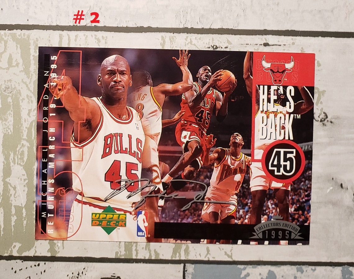 CHOICE of 3 Different Vintage Michael Jordan HES BACK 45 - Etsy