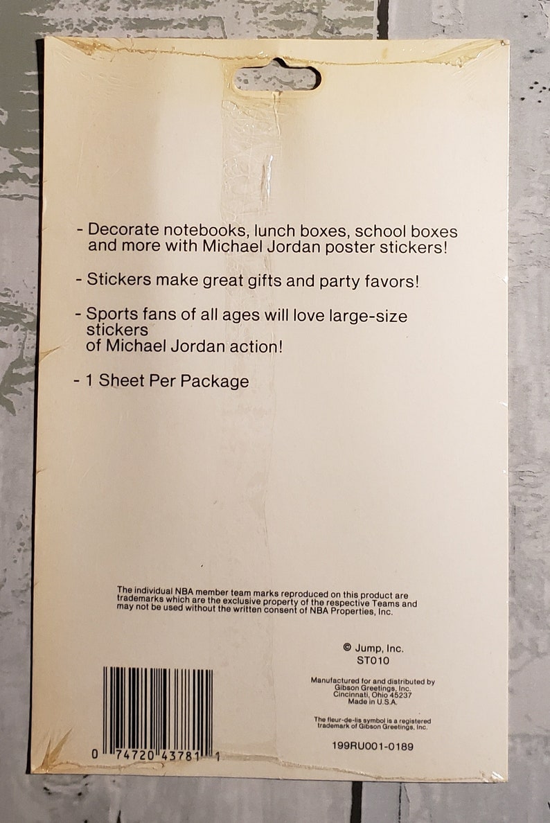 Vintage Michael Jordan Sticker1 Jump Inc. Poster Stickers - Etsy