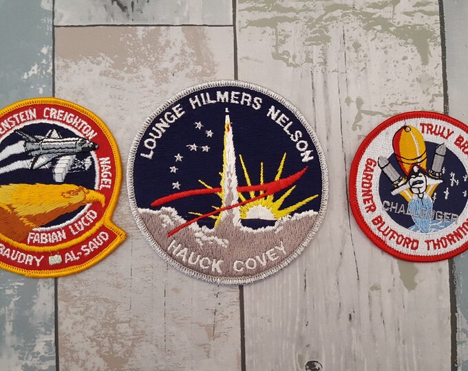 Set of Three Space Shuttle Patches – STS-8 (1983), STS-51-G (1985), STS ...