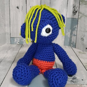 Amigurumi Cyclops Handmade Crocheted Stuffed Blue Cyclops - Etsy