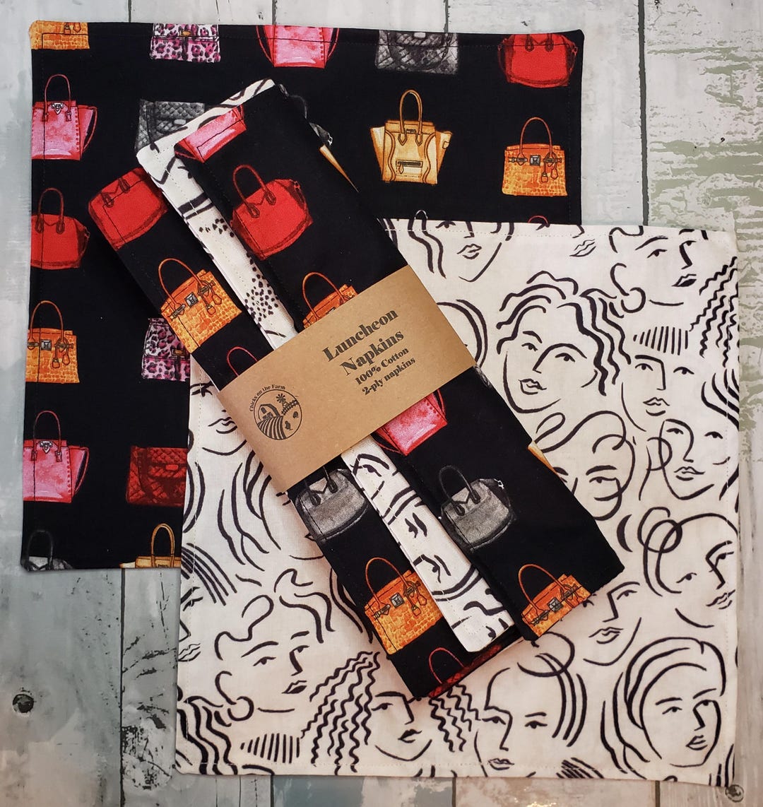 Girls Night– Set of 6 Cloth Napkins –2ply Cloth Napkins - Eco-friendly ...