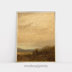 Vintage Triptych Landscape Print Set of 3 Oil Paintings, French ...