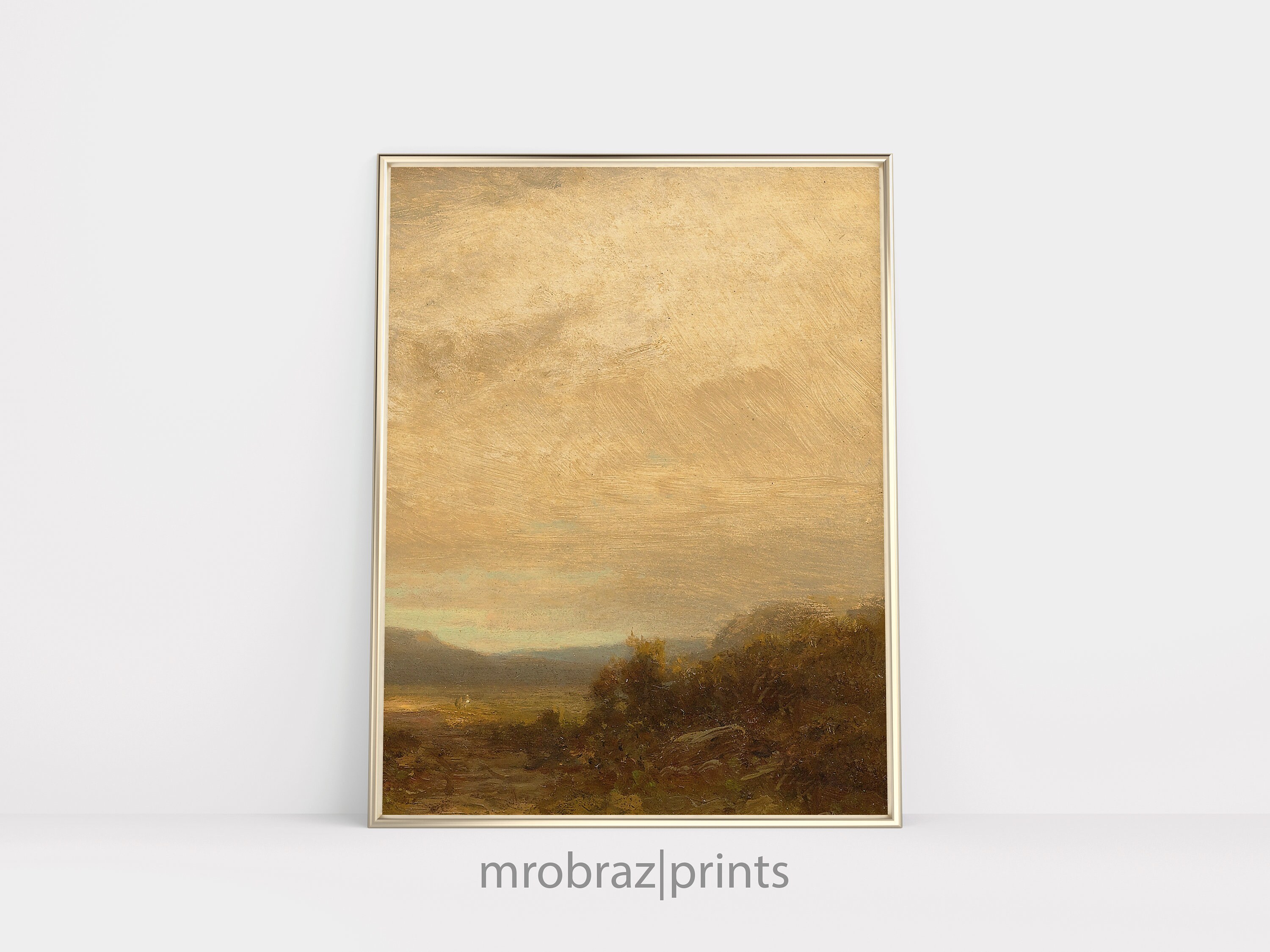 Vintage Triptych Landscape Print Set of 3 Oil Paintings, French ...