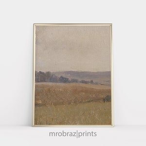 Vintage Triptych Landscape Print Set of 3 Oil Paintings, French ...
