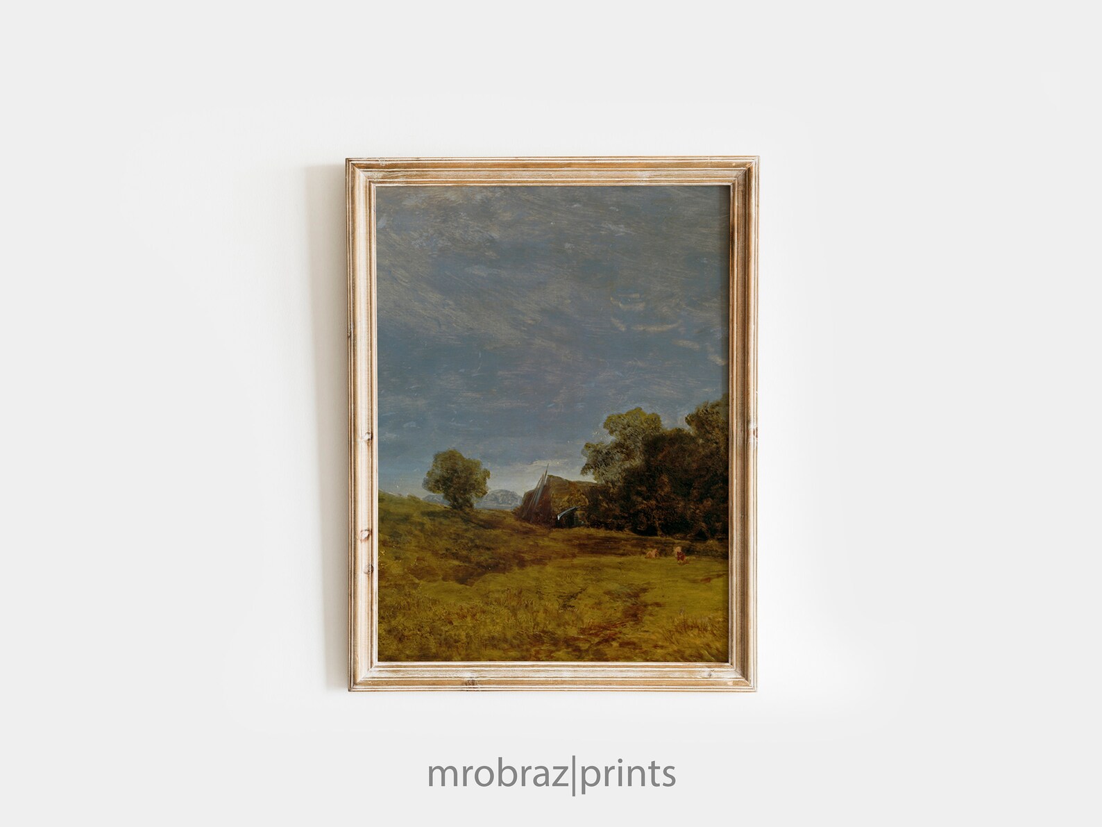 Vintage Triptych Landscape Print Set of 3 Oil Paintings, French ...