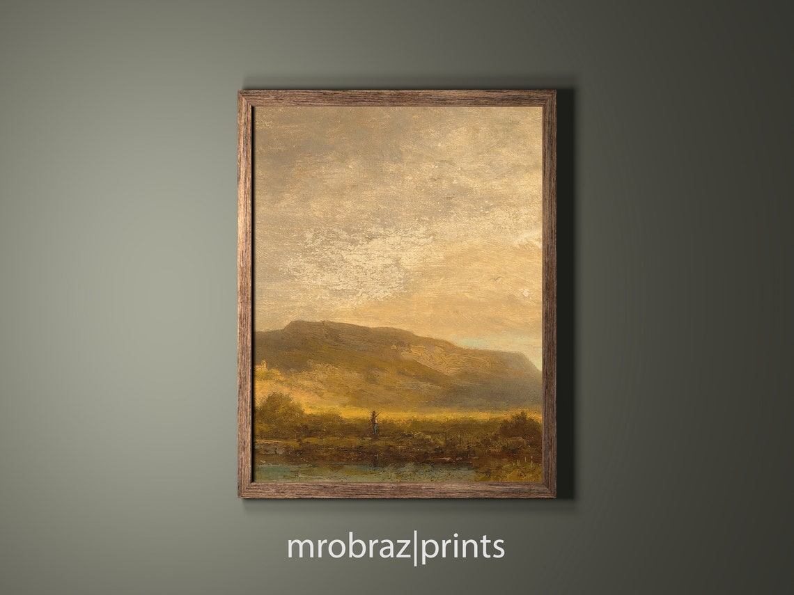 Vintage Triptych Landscape Print Set of 3 Oil Paintings, French ...
